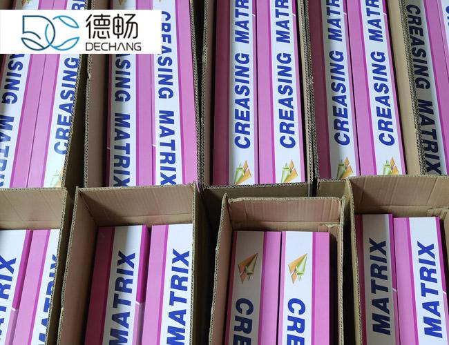 PVC Material Die Cutting Creasing Matrix Pink Color 0.3mm×1.5mm