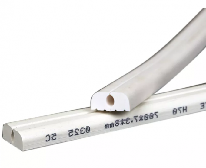 Die Cutting Industrial Rubber Strips White Explosion Proof Arched Shape